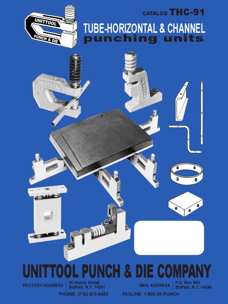 Tube-Horizontal & Channel: Unittool Punch & Die Company | PDF | Screw ...