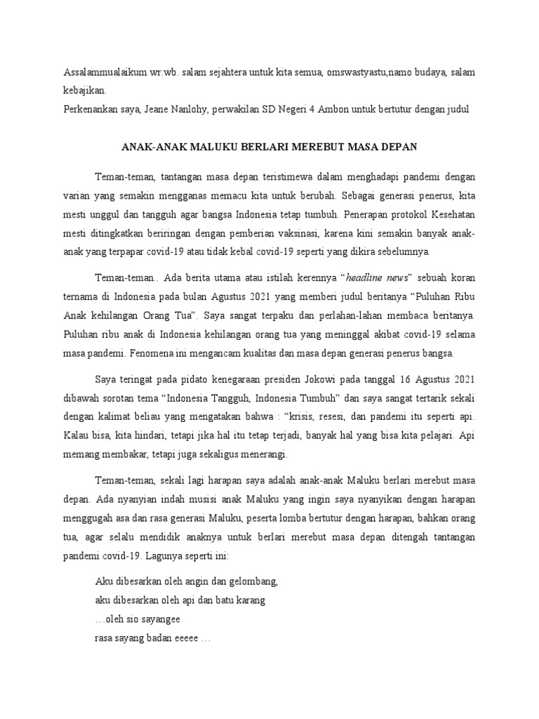 Anak Maluku Rebut Masa Depan | PDF