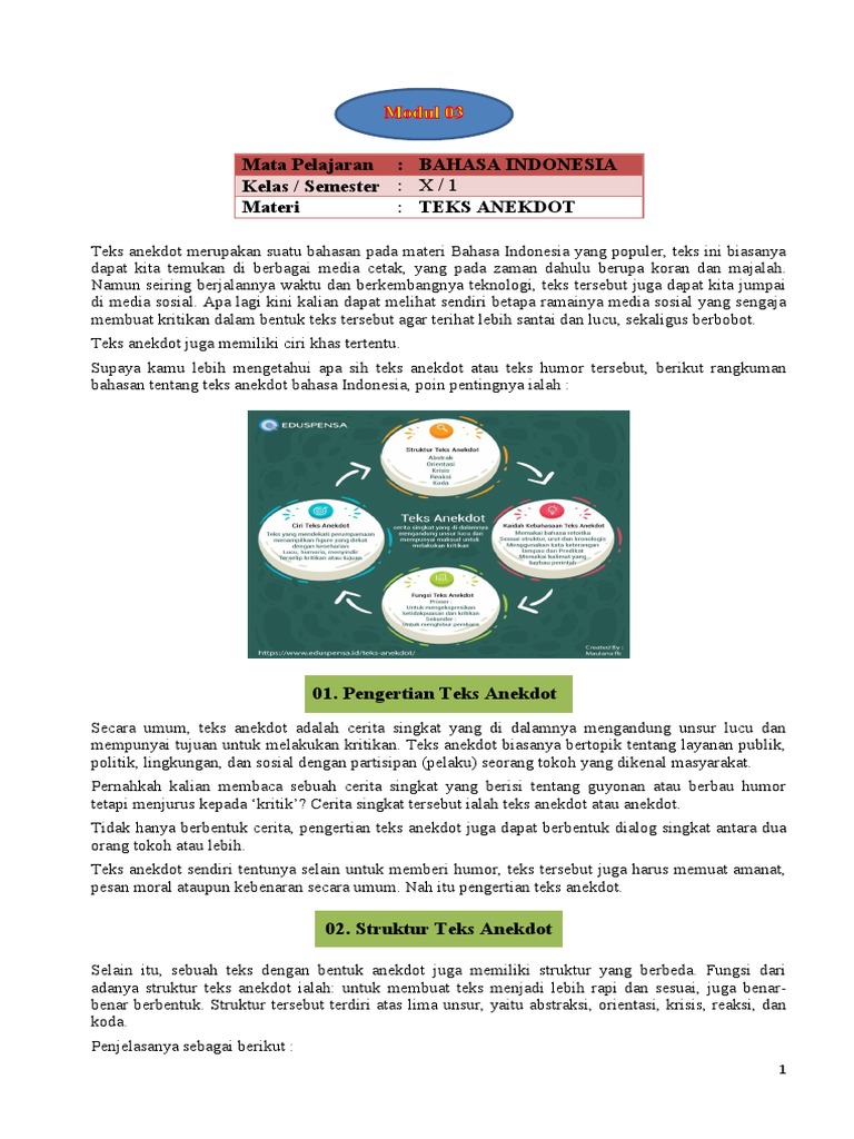 Modul 03 Teks Anekdot | PDF