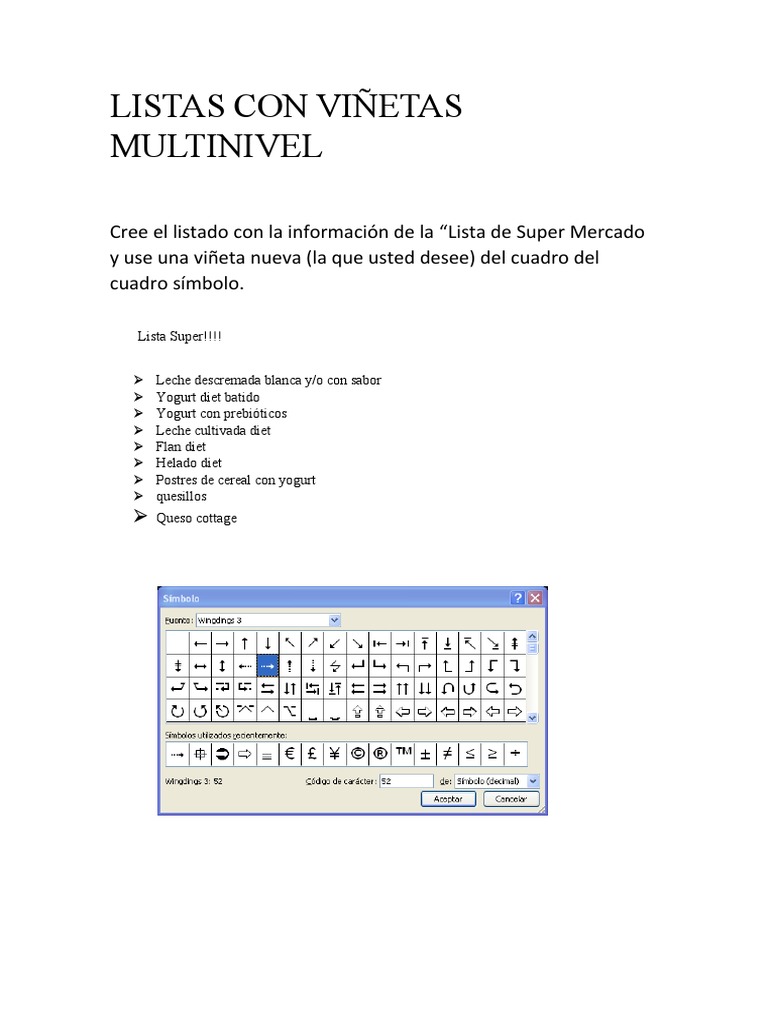 TAREA 2.1 Listas Con Viñetas y Multinivel | PDF