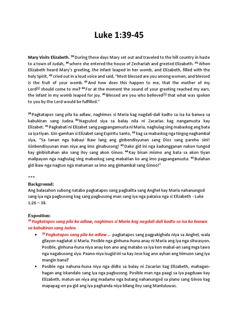Luke 1, 39-45 | PDF