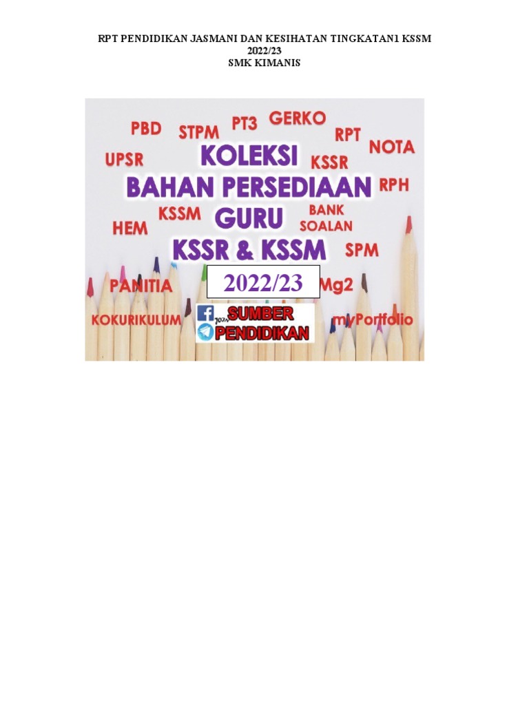 RPT PJPK Form 1 | PDF