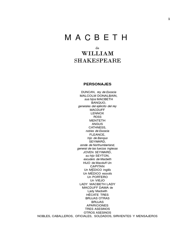Shakespeare Macbeth | PDF | Macbeth