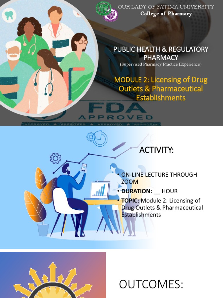 Module 2 Licensing of Drug Outlets and Pharmaceutical Establishments ...