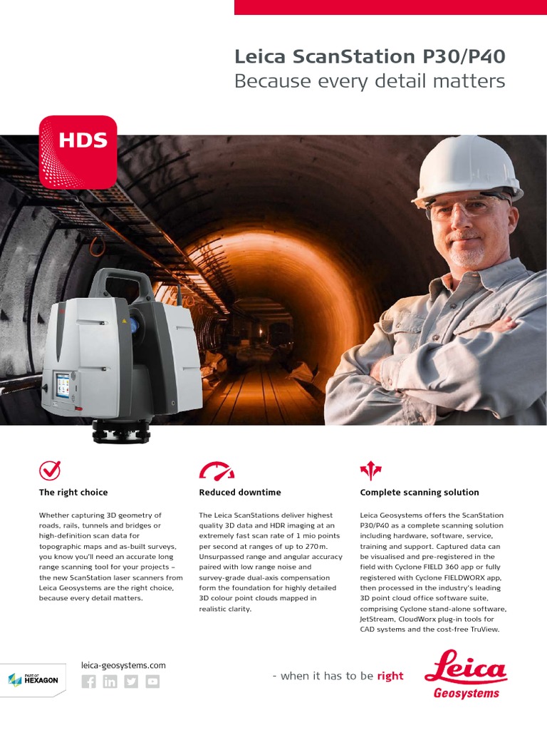 Leica ScanStation P30-P40 Civil DS | PDF | Image Scanner | 3 D Computer ...