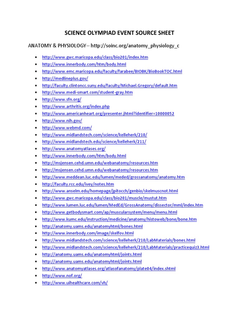 Science Olympiad Resource Guide | PDF | Science | Nature
