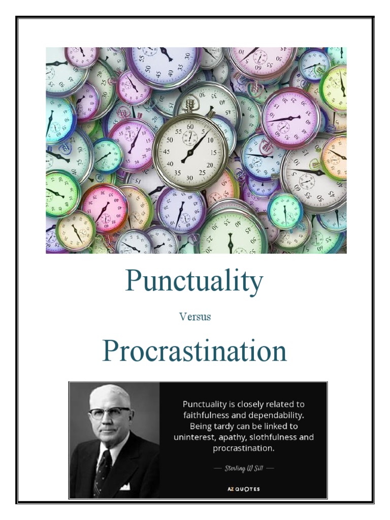 Punctuality Procrastination: Versus | PDF | Career & Growth | Self ...