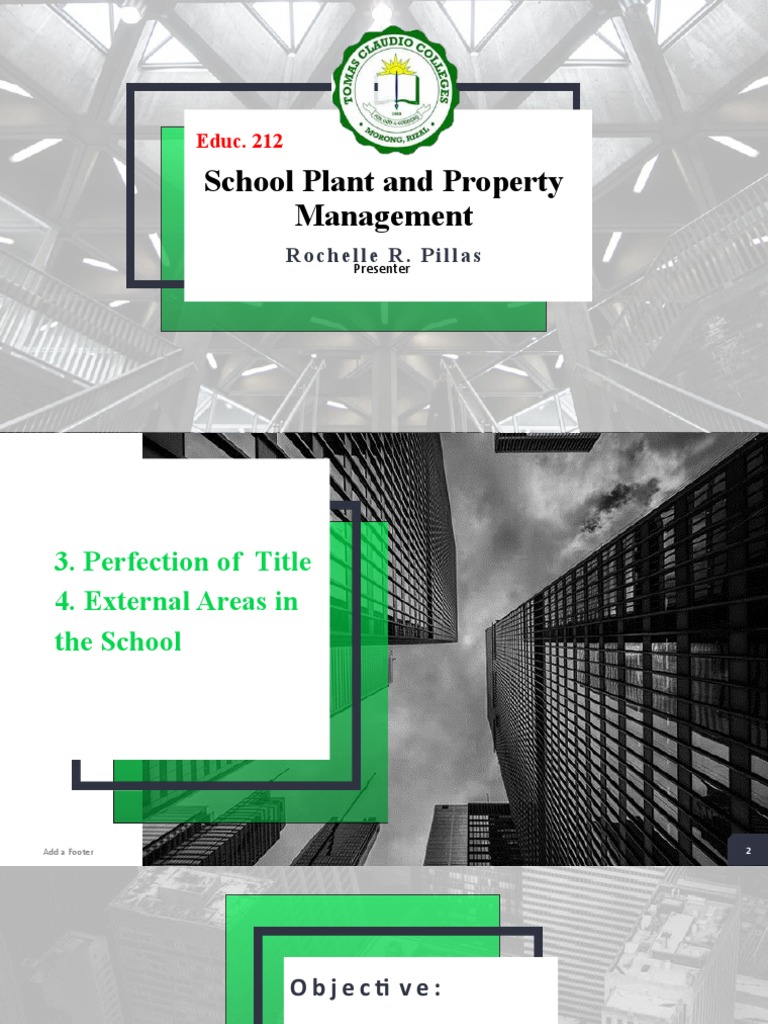 School Plant Management Overview | PDF | Conveyancing | Deed