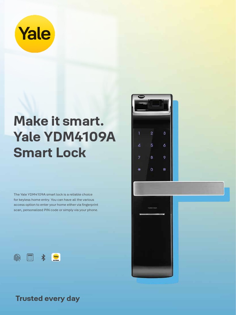 Yale YDM4109A Product Leaflet | PDF | Ios | Mobile Phones