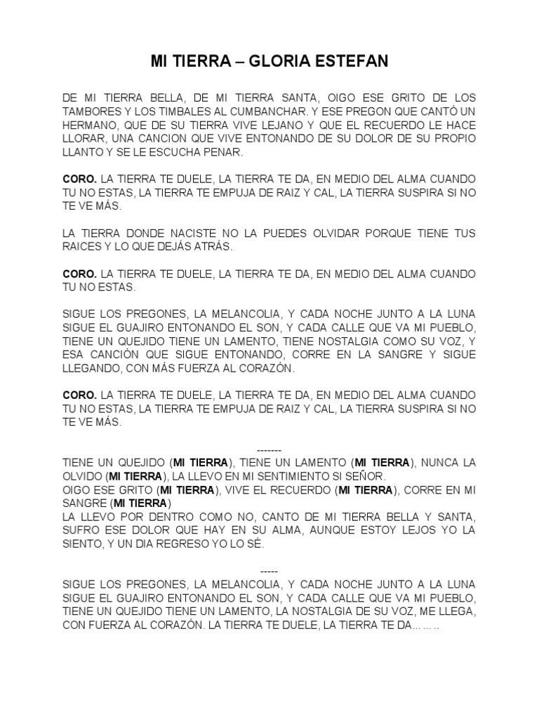 Mi Tierra Canciones | PDF