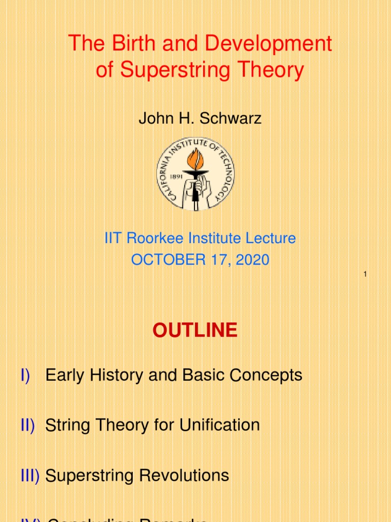 IIT Kanpur Lecture On Super String Theory | PDF | String Theory ...