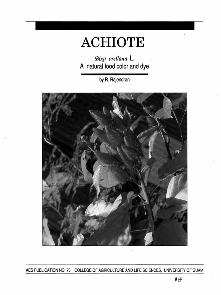 Achiote: A Natural Food Color and Dye | PDF | Soil | Potash