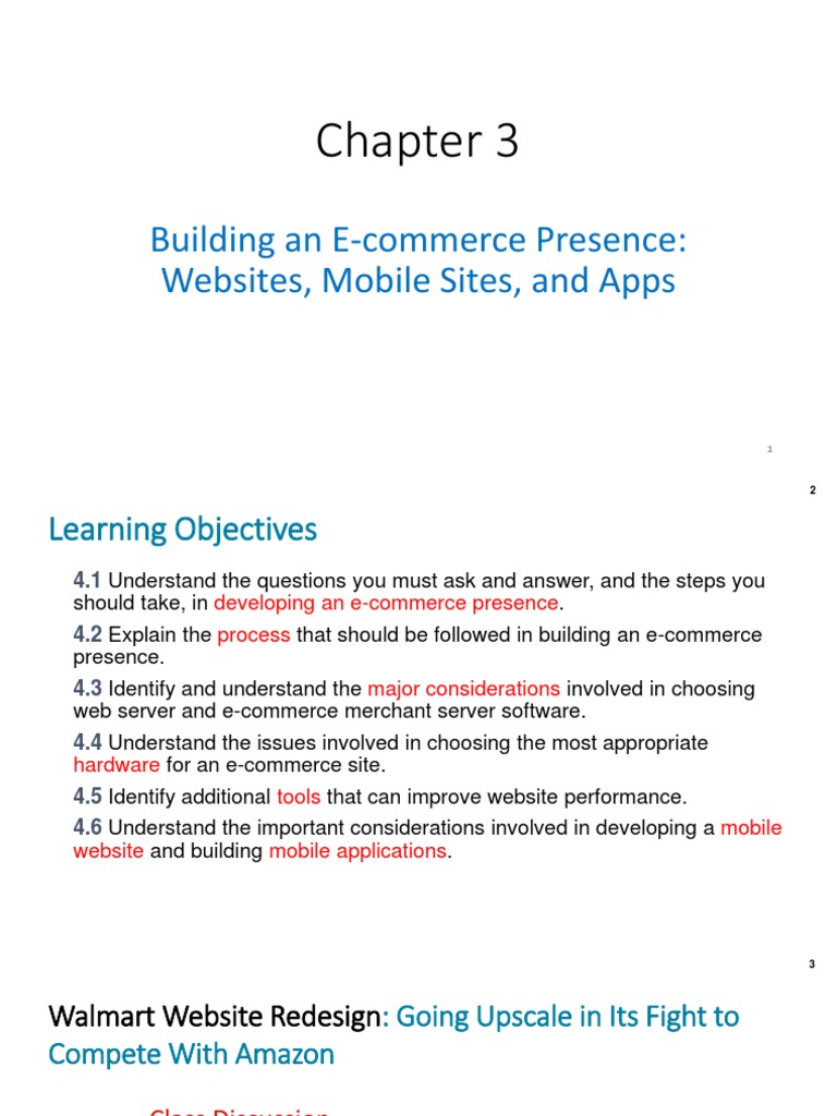 Chapter3 BuildingEcomPresence | PDF | Mobile App | Web Application