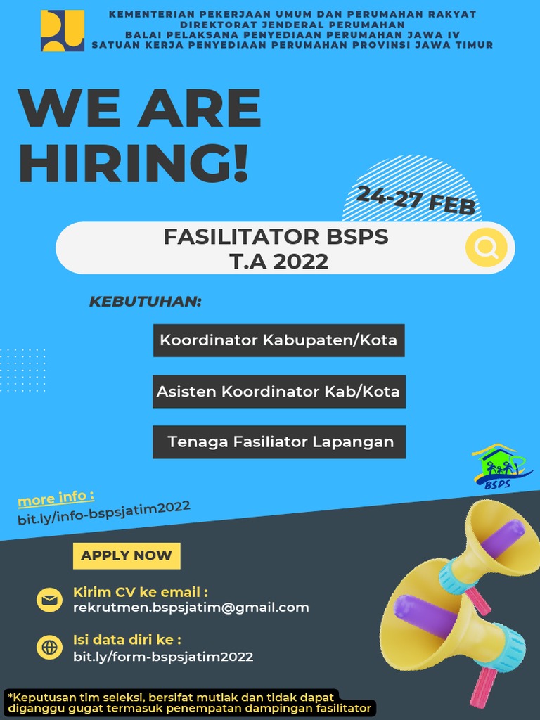 Rekrutmen Calon Fasilitator BSPS 2022 | PDF