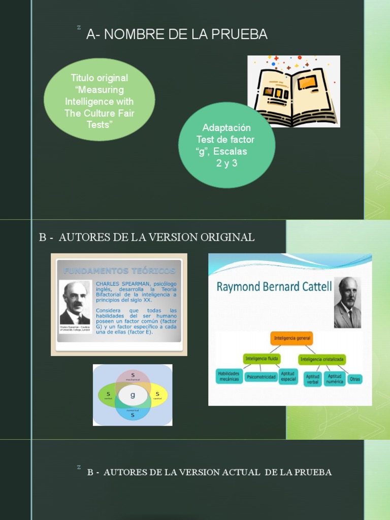 Pruebas Factor G | PDF | Inteligencia | Validez (Estadísticas)