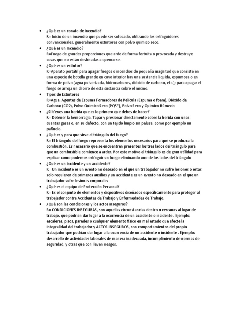 Qué Es Un Conato de Incendio | PDF | Incendios | Dióxido de carbono