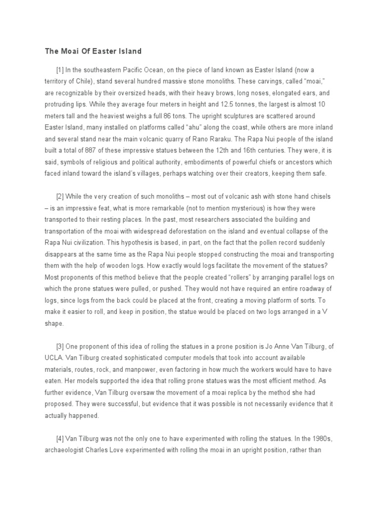 The Moai of Easter Island | PDF