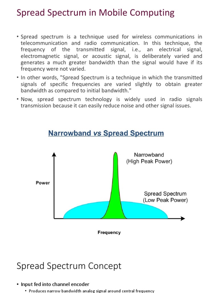 Spread Spectrum Techniques | PDF | Radio | Bandwidth (Signal Processing)