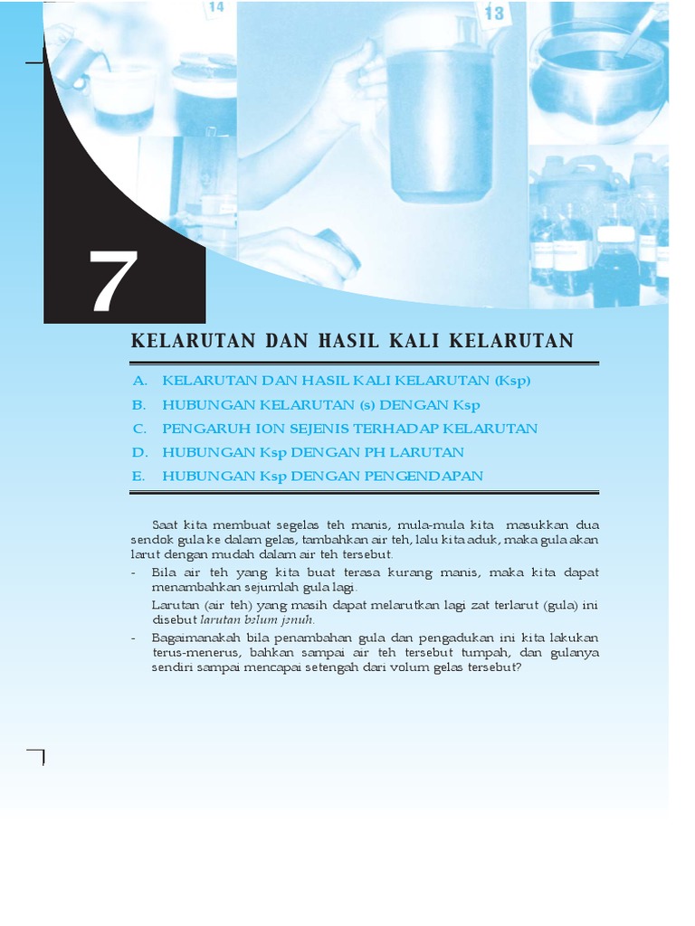 Kelarutan Dan Hasil Kali Kelarutan | PDF