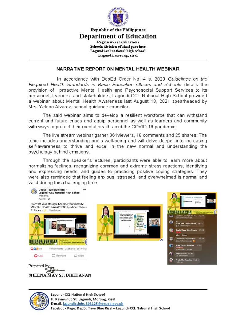 Mental Health Narrative | PDF