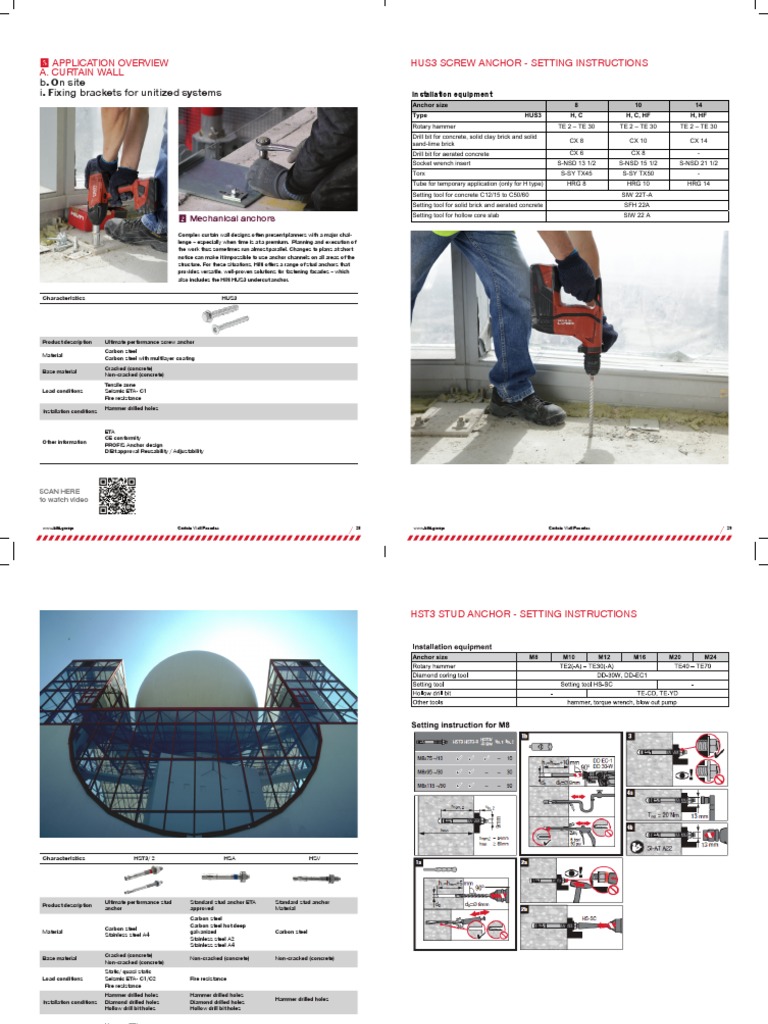 Facade Anchor Solutions Overview | PDF | Concrete | Wall