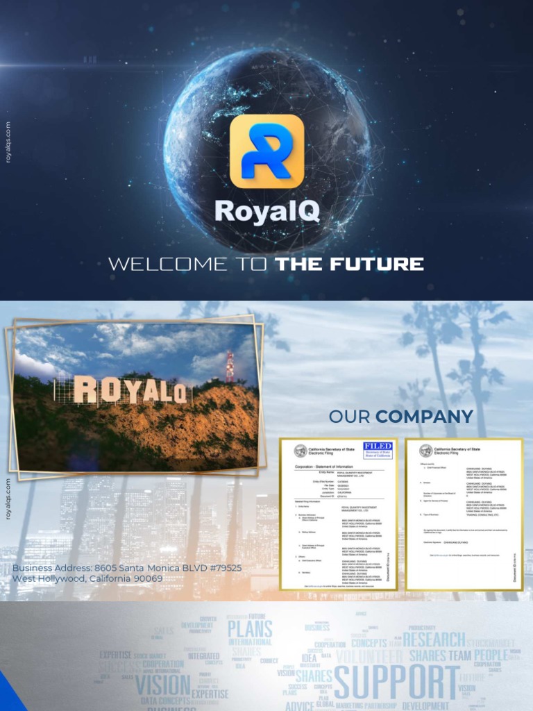 RoyalQ English Presentation | PDF | Mobile App | Real Time Computing