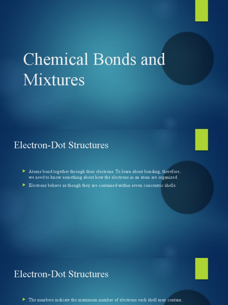 Chemical Bonds | PDF | Chemical Bond | Mixture