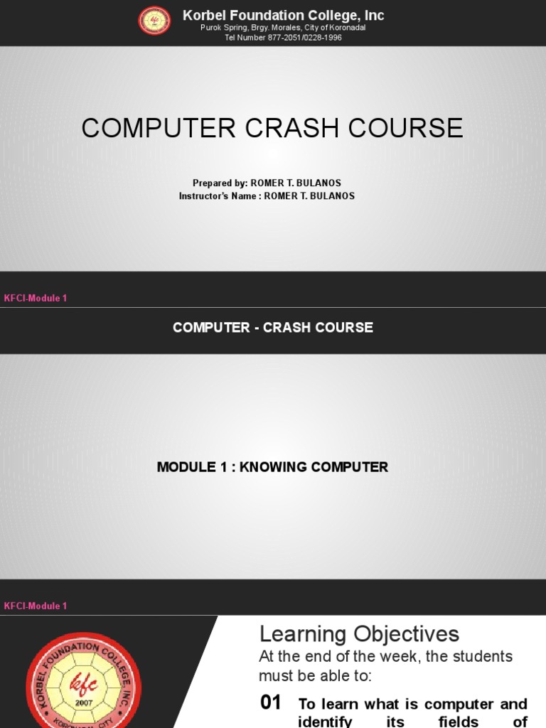 Module 1 - Knowing Computer | Download Free PDF | Random Access Memory ...