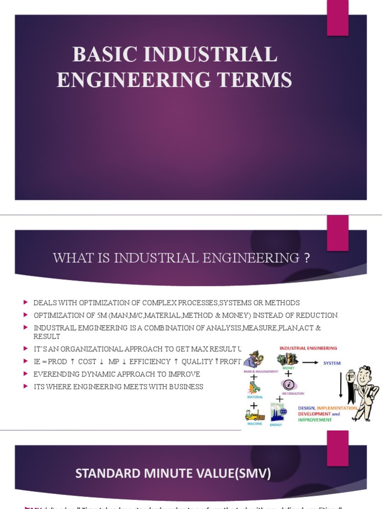 Key Concepts in Industrial Engineering | PDF | Industrial Engineering | Efficiency