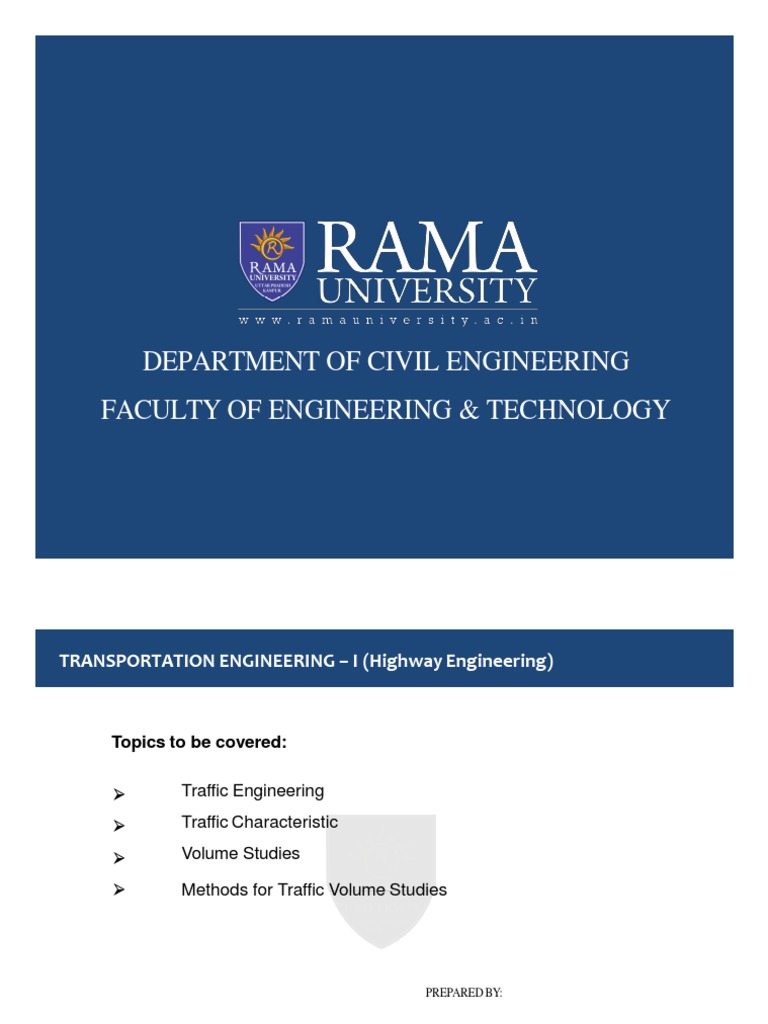Department of Civil Engineering Faculty of Engineering & Technology ...