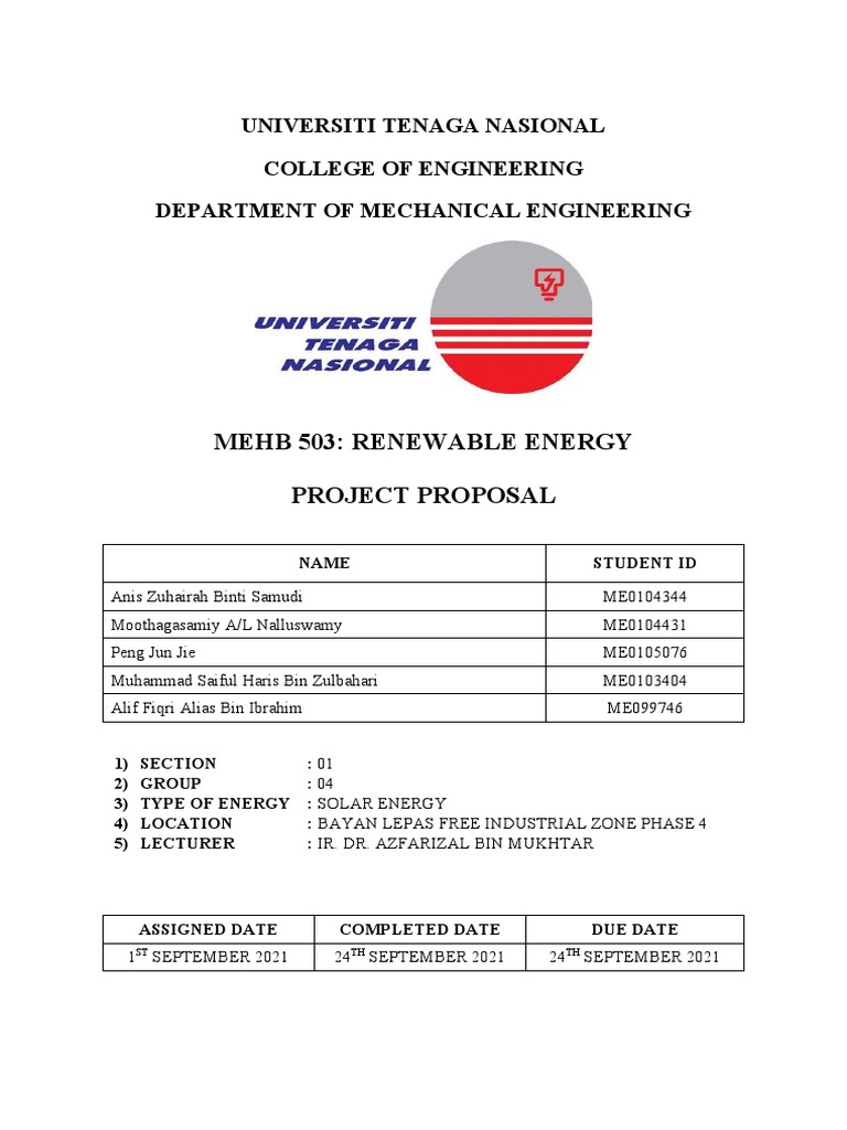Solar Energy Proposal for Bayan Lepas | PDF | Solar Power | Solar Energy