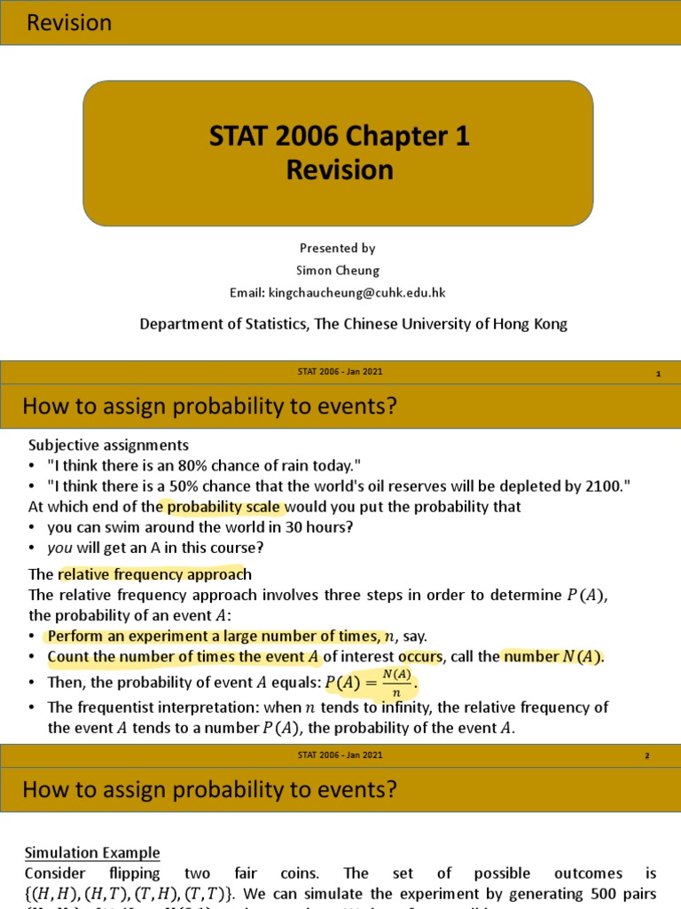 Understanding Probability: A Guide to Key Concepts in Assigning ...