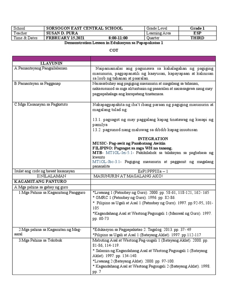 LP Cot in Esp For Maam San | PDF
