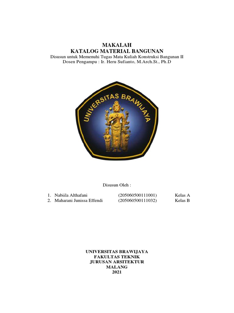 KB II Tugas 1 - Katalog Material Bangunan | PDF