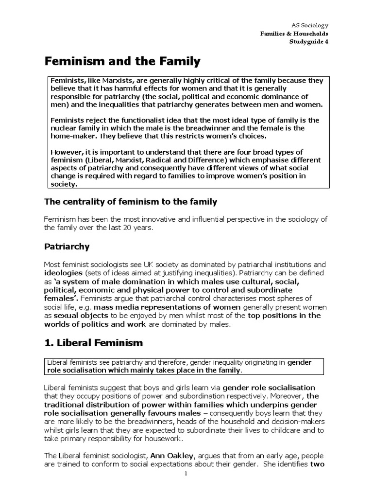 Feminist Perspectives On The Family | Download Free PDF | Feminism ...