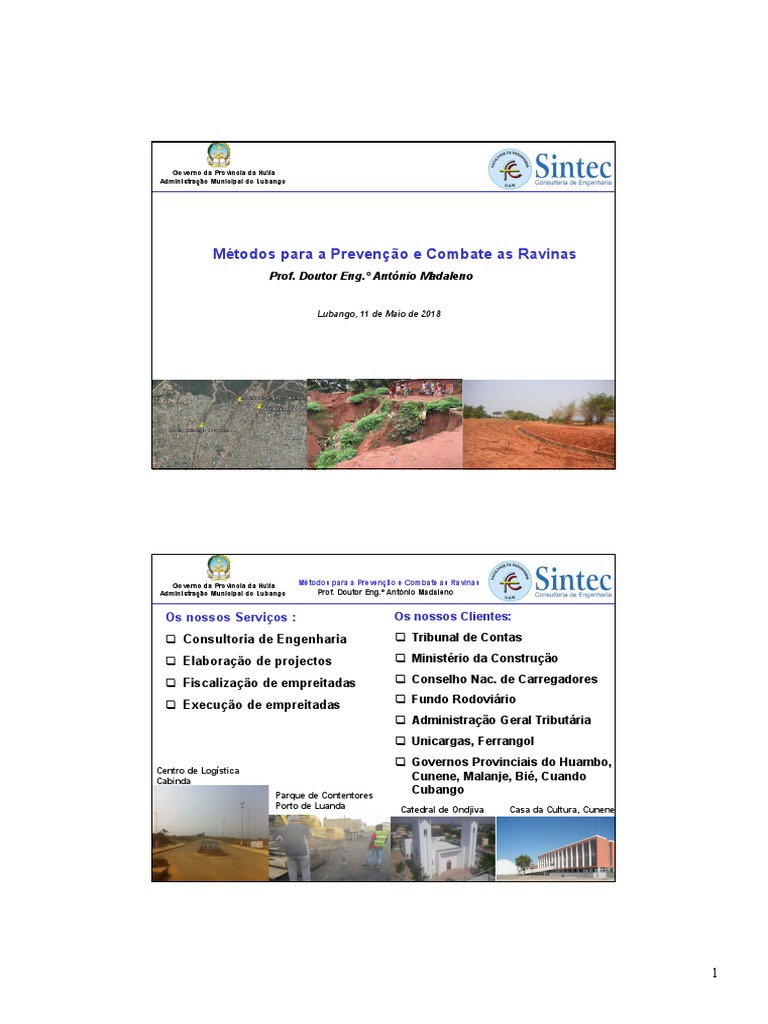 Prevencao e Combate As Ravinas | PDF | Erosão | Geografia Física
