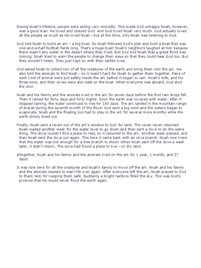 Noah and The Flood | PDF | Noah's Ark | Genesis Flood Narrative