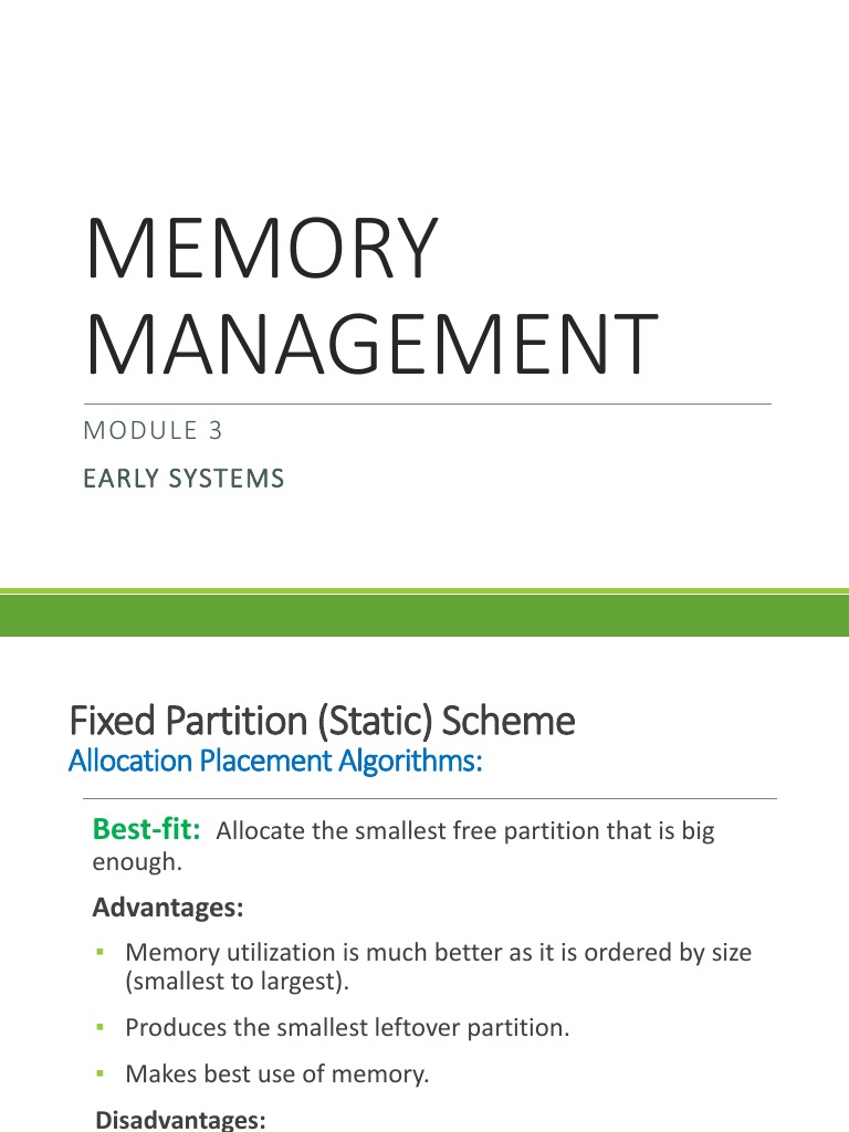 Module3 - Fixed Partitions - Best Fit | PDF | Computer Programming Tools | Information Age