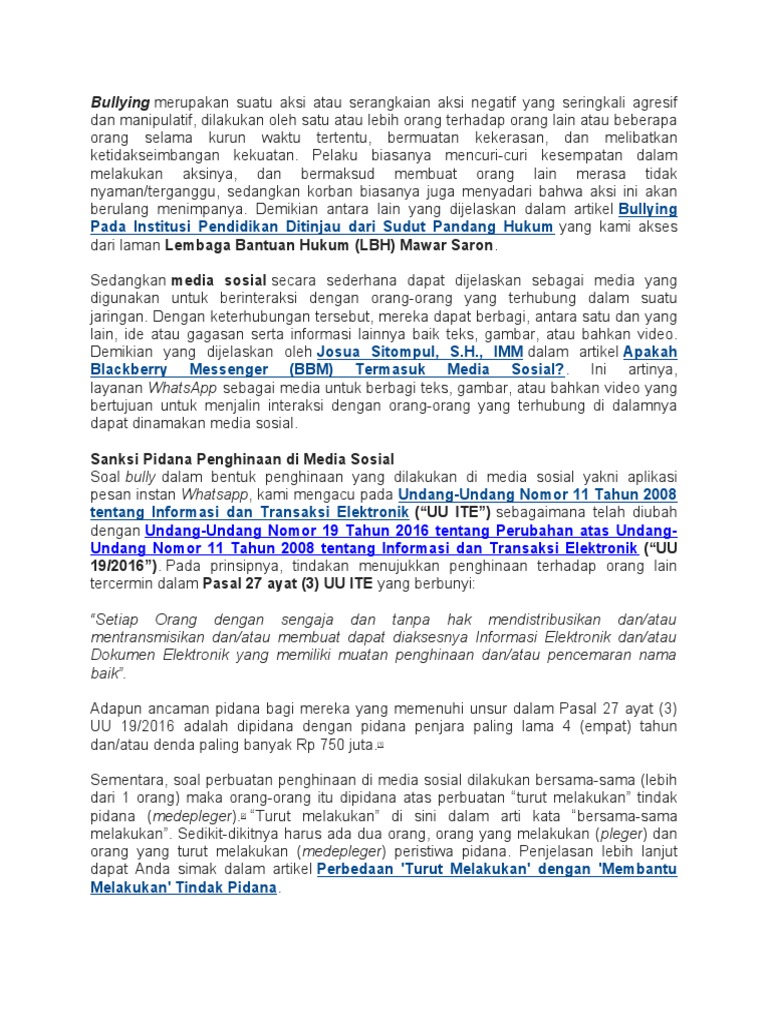 Sanksi Bullying | PDF