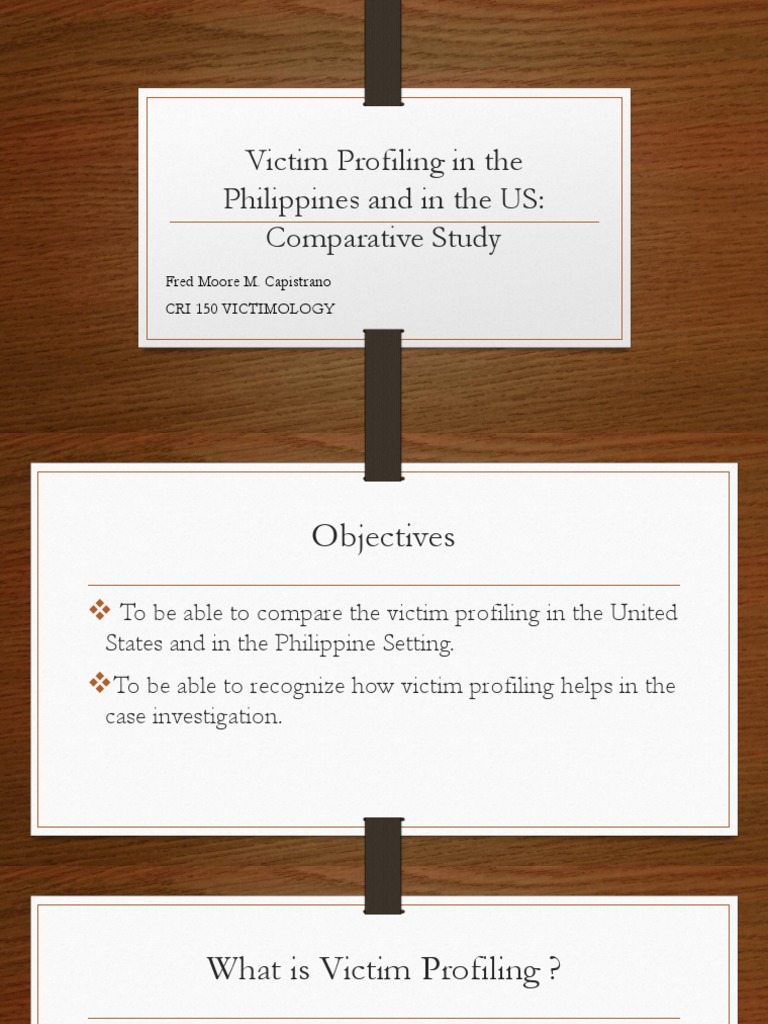 Victim Profiling in The Philippines and The US - Comparative Study ...