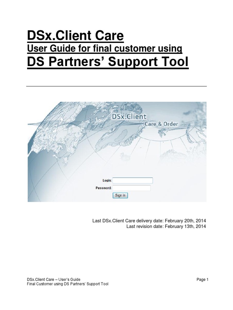DSx.Client Care User Guide | PDF | Microsoft Excel | User (Computing)