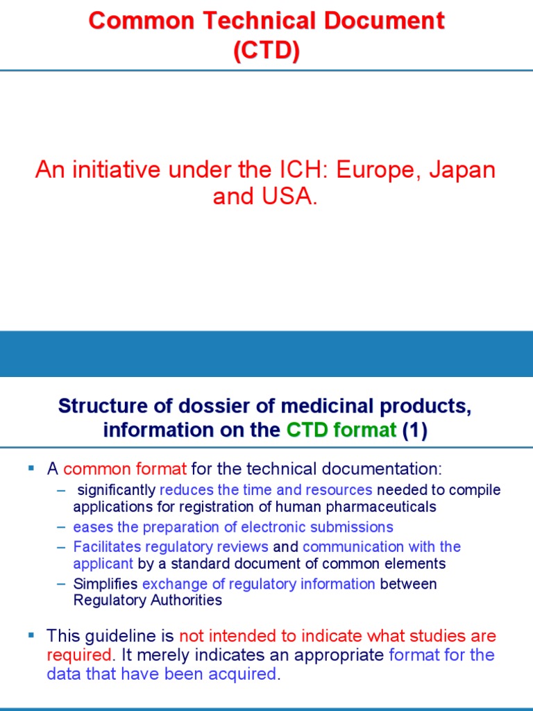 CTD Format | PDF | Pharmacology | Healthcare Quality