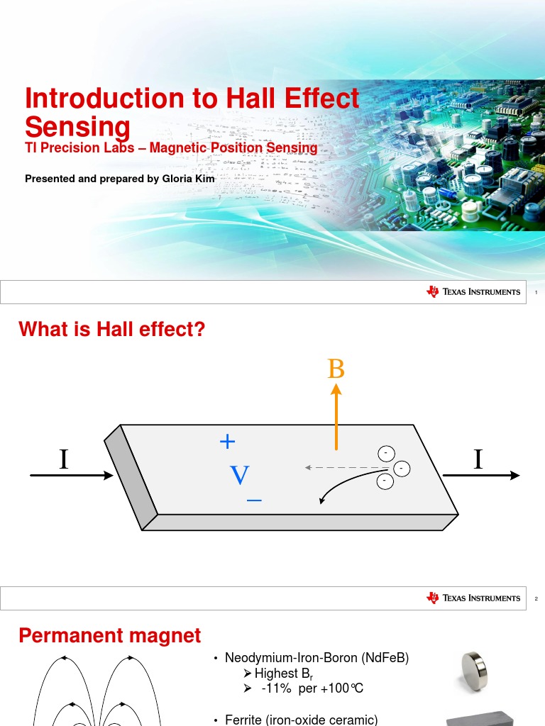 Introduction To Hall Effect Position Sensing | PDF | Magnetometer | Magnet