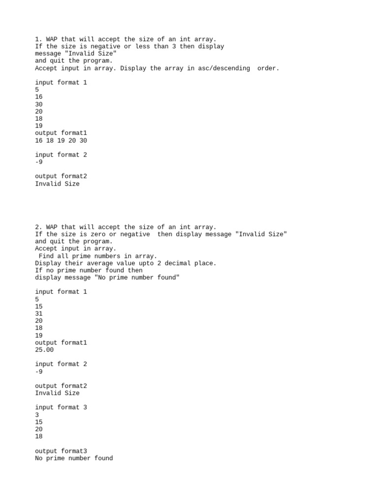 Sample Questions For Mock, Practise, Assessment | PDF | String ...