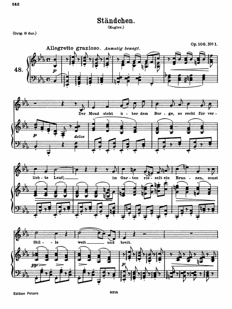 Standchen Brahms | PDF