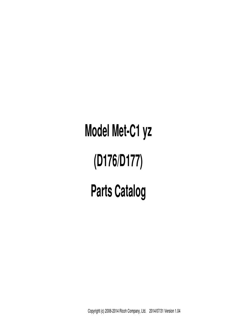 MPC2003 C2503 Manual de Partes | PDF | Equipment | Manufactured Goods
