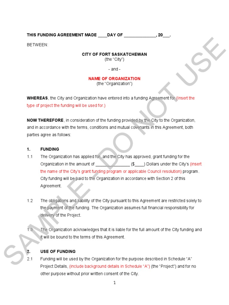 NOT USE: (Insert The Type of Project The Funding Will Be Used For ...