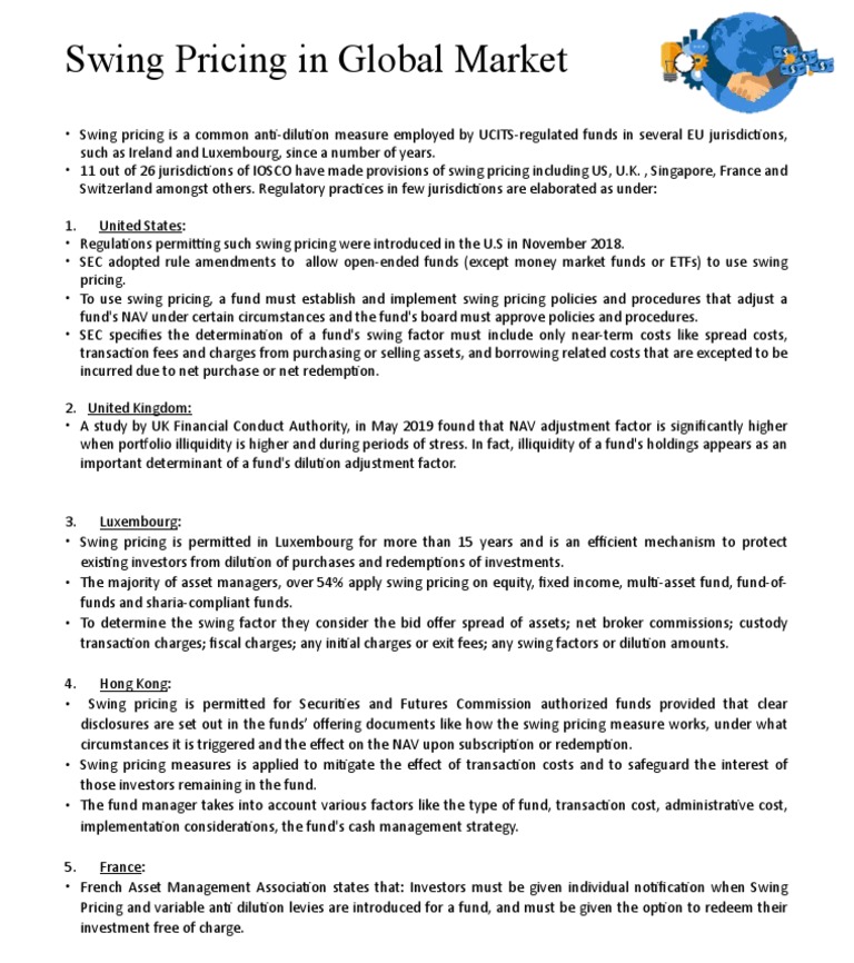 Swing Pricing in Global Market | PDF | Investment Fund | Microeconomics