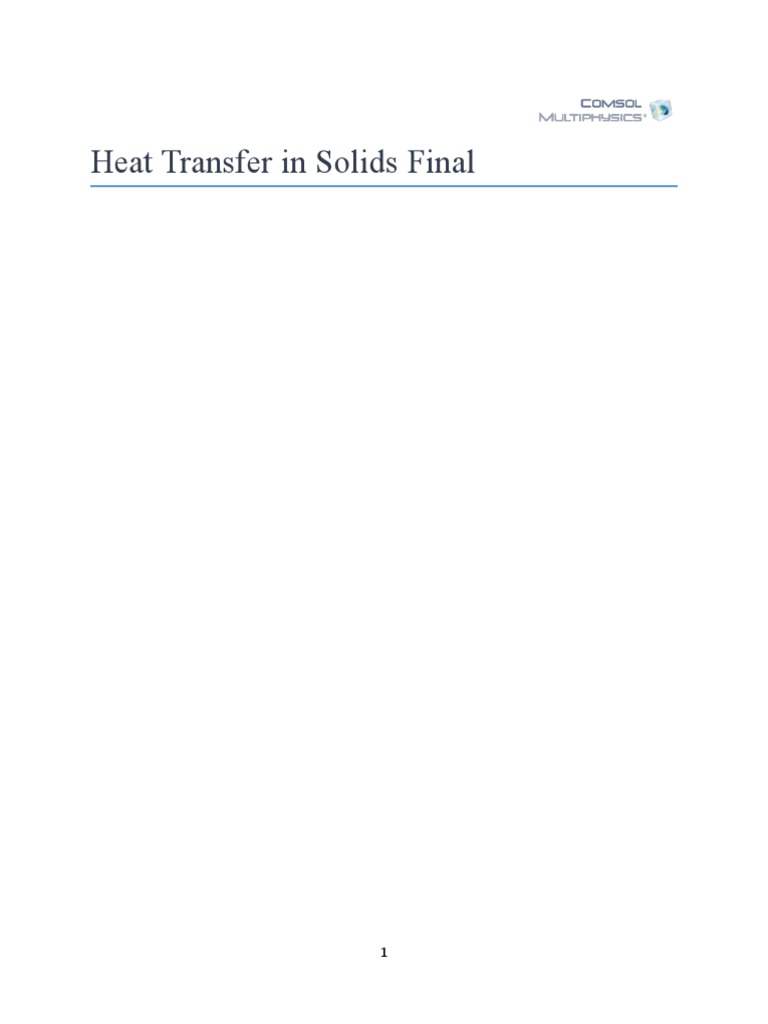 Heat Transfer in Solids Final | PDF | Electrical Resistivity And ...