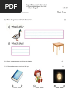 EVS Annual Question Papers From LKG To II | PDF | Zoology